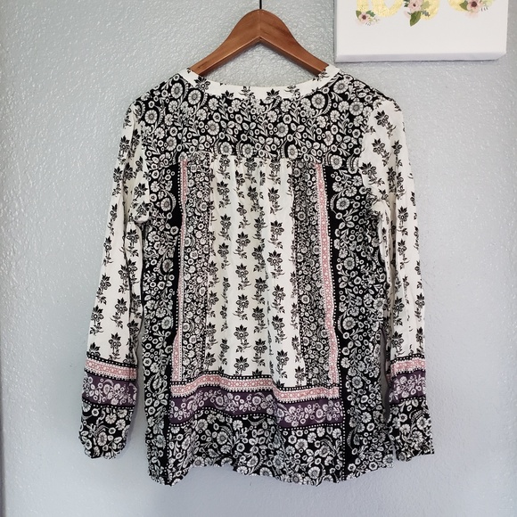 LOFT | Tops | Loft Outlet Floral Button Up Blouse Small | Poshmark